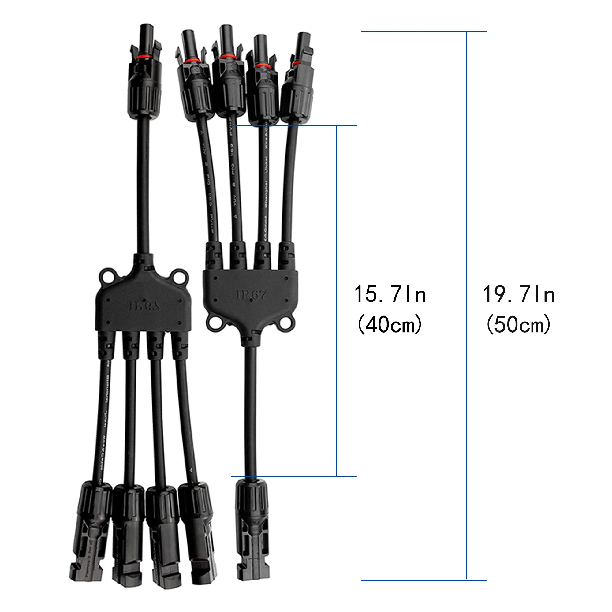 4 to 1 Solar Branch Connectors MMMMF+FFFFM Pair – Mercados Solar