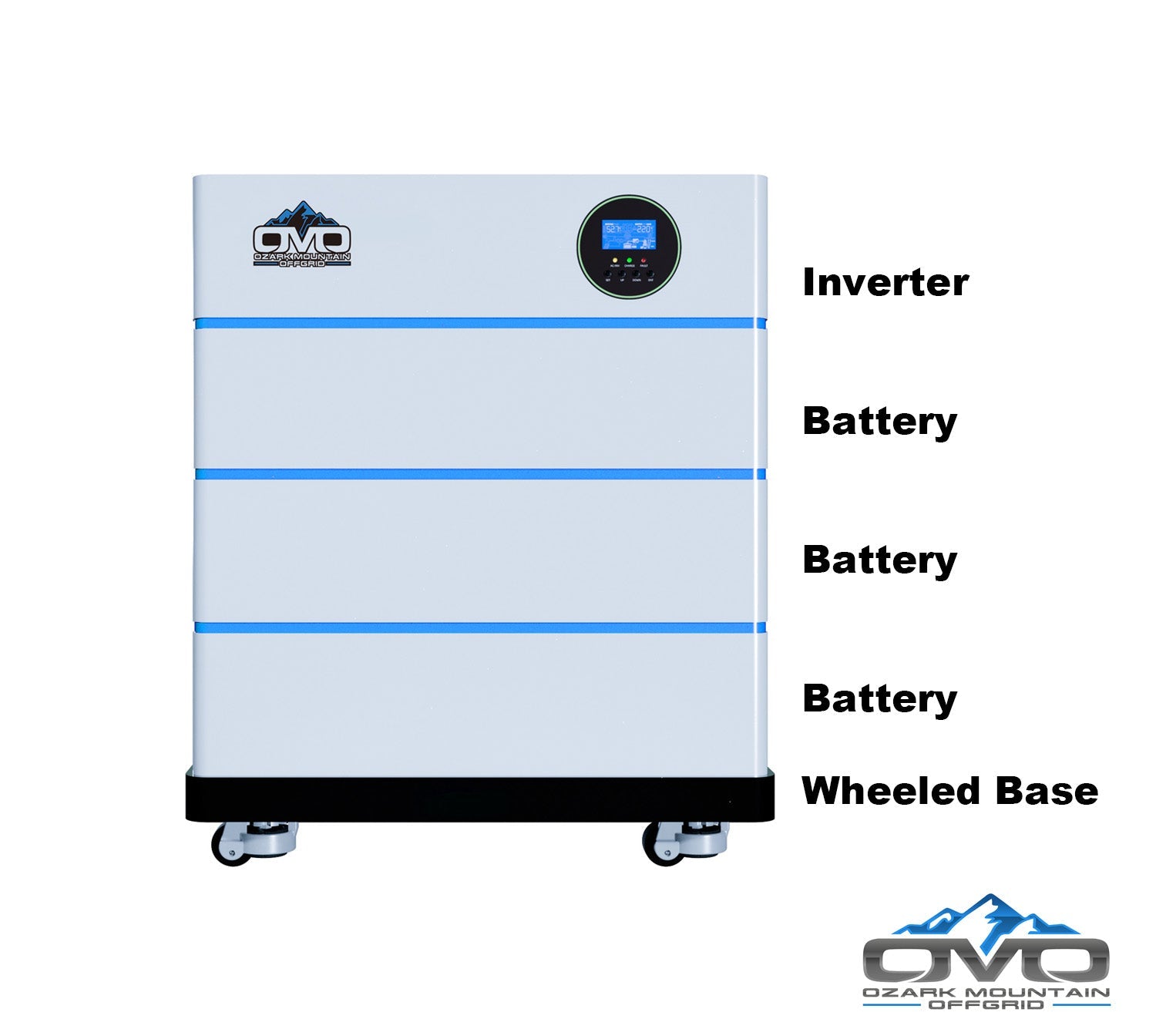 OMO All-In-One Customizable Stacking Inverter/Battery System 5500W Inv ...