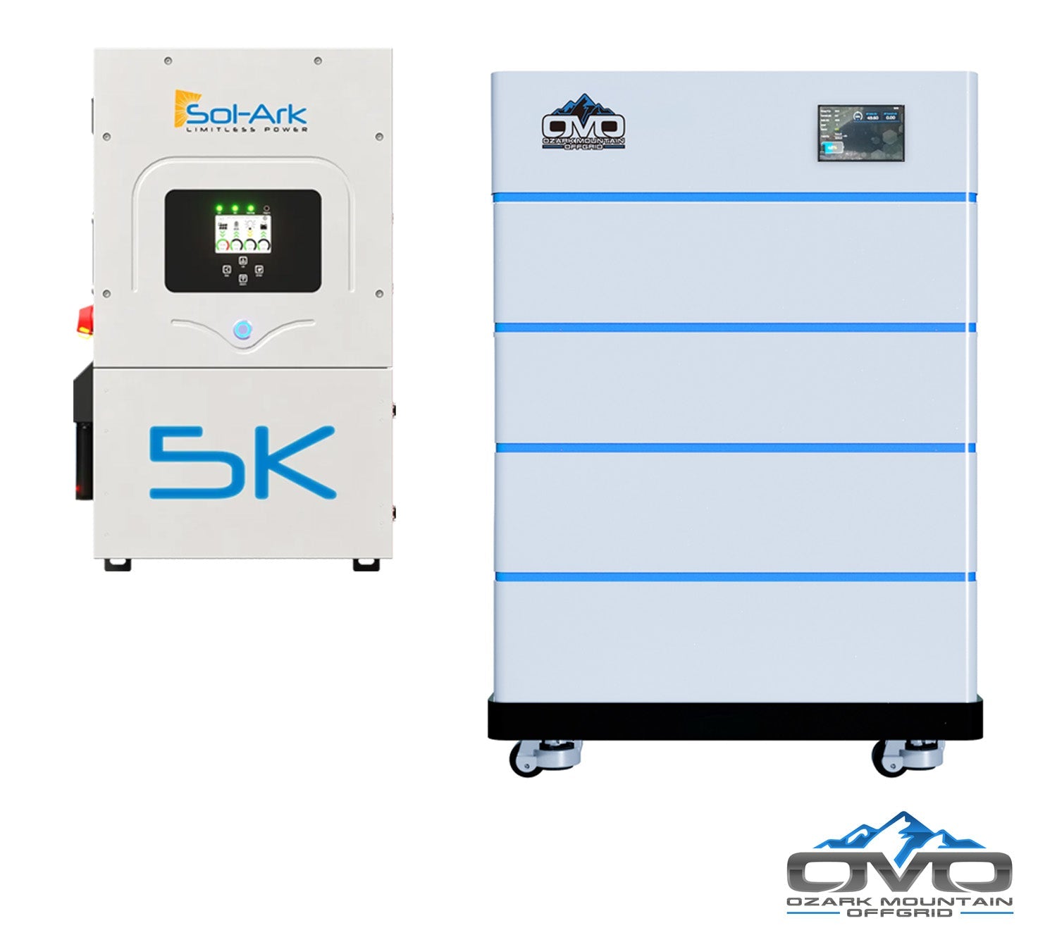 5K Sol-Ark Inverter + 20.48KW OMO Stack Lithium Battery – Mercados Solar
