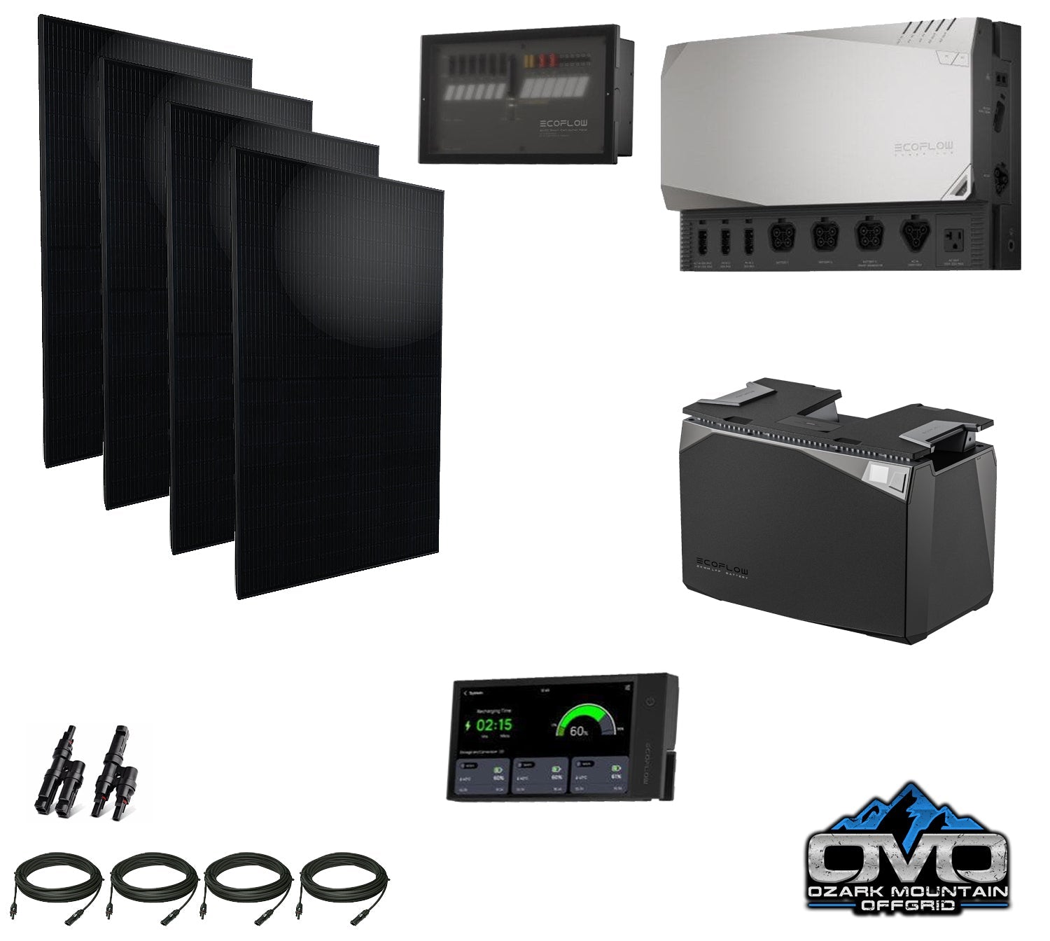 EcoFlow Power Kit 120V Output - 1x 3600 Watt Solar Generator / 2000wH ...